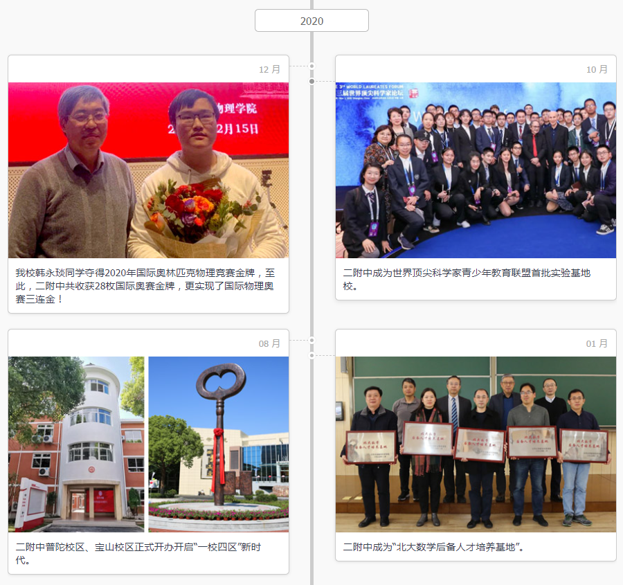 华东师范大学第二附属中学 – 大事记
